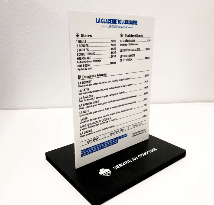 Menu PVC | Évolution Graphique